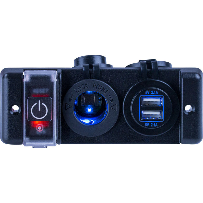 USB And 12V Power Socket Panel w/ Switched Circuit Break – Fishing Online